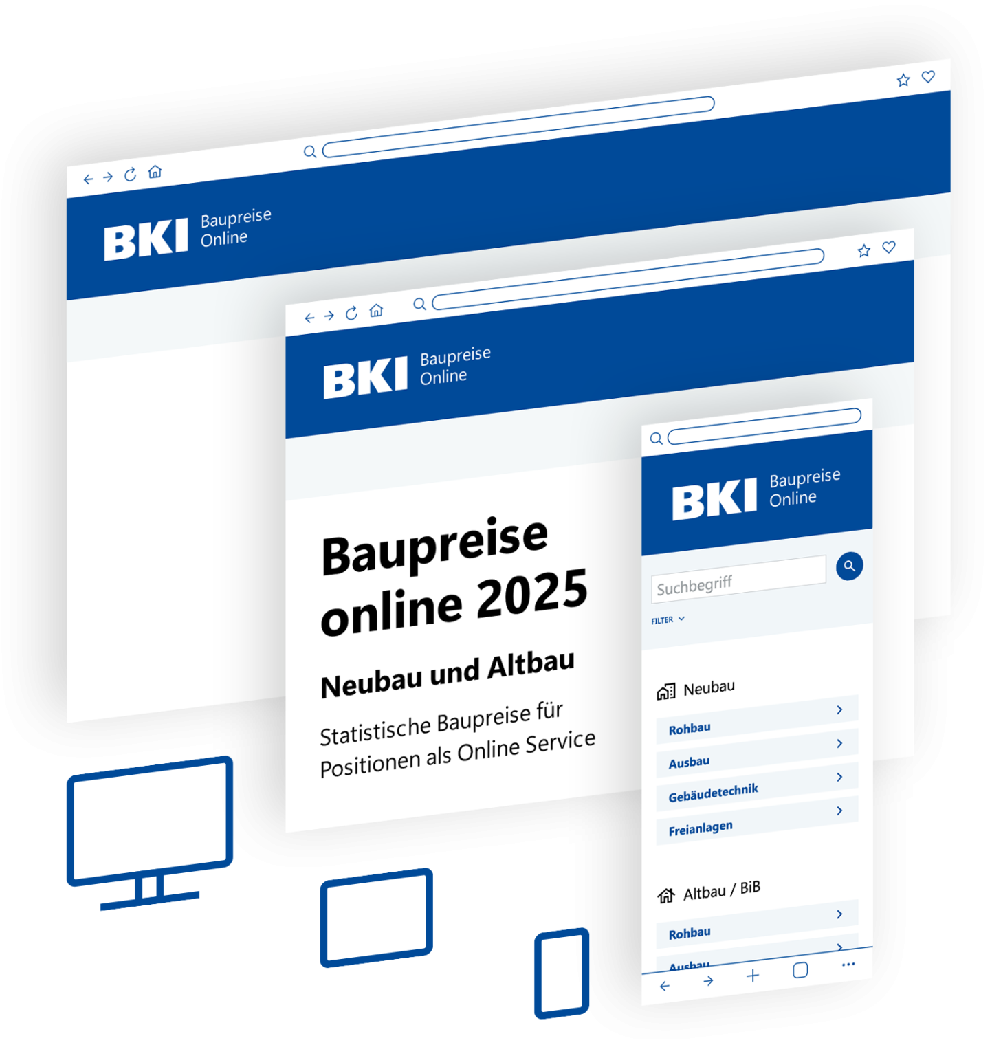 Baupreise online 2025 - Neu- und Altbau | BKI