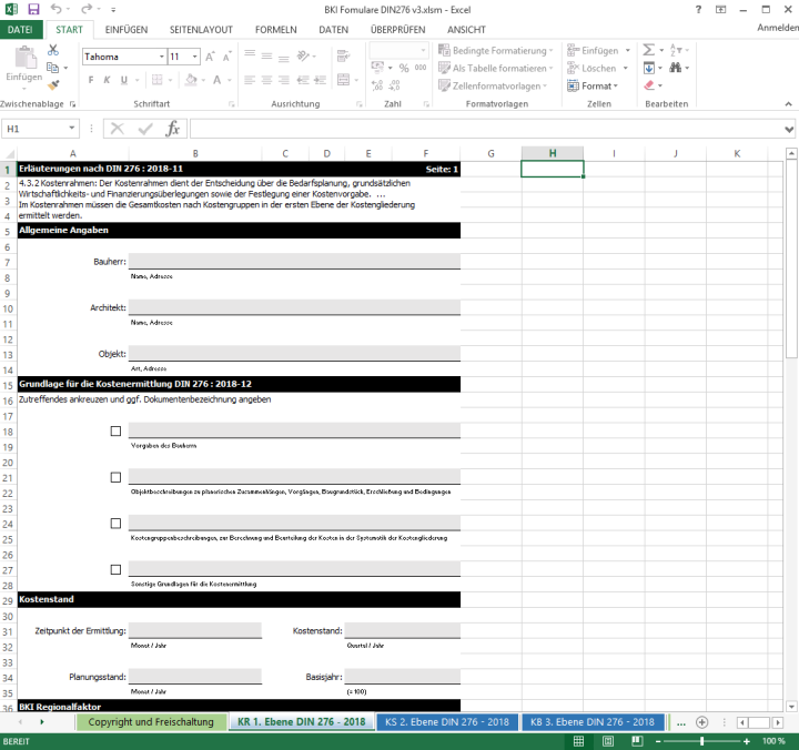 Baukostenschätzung nach DIN 276 für Architekten | BKI
